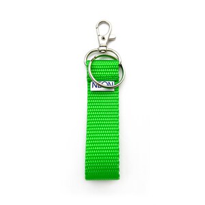 Neon Hot Green Key Fob Wristlet, Small Keychain With Swivel Lobster ...