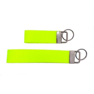 Neon Fluorescent Yellow Key Fob Wristlet - 3" or 5.5" - Optional ...