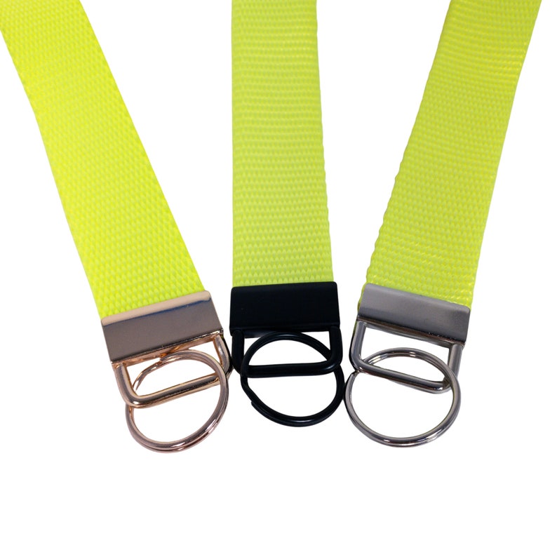 Neon Fluorescent Yellow Key Fob Wristlet 3 or | Etsy