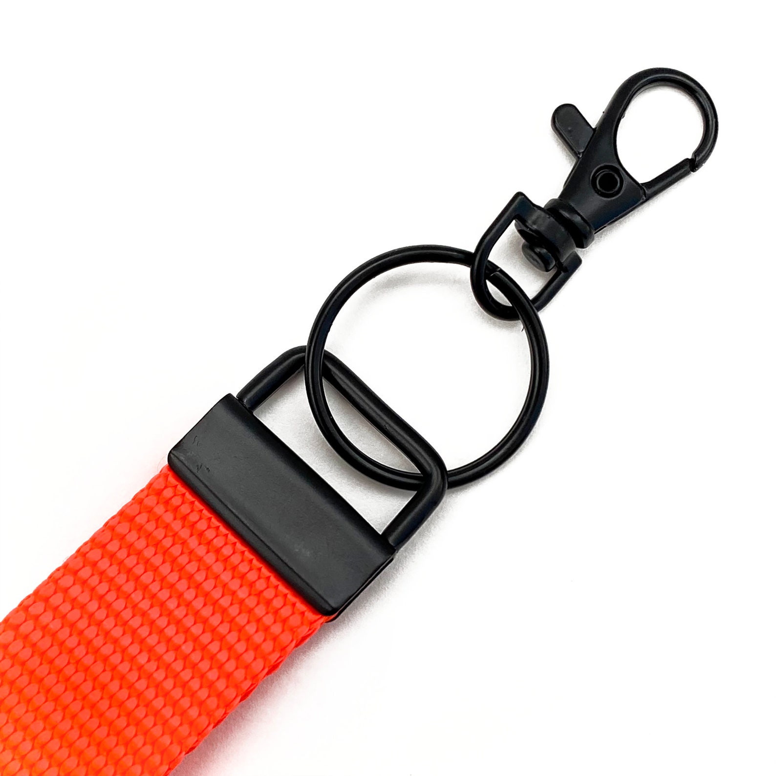 Neon Hot Orange Key Fob Wristlet 3 or 5.5 - Etsy