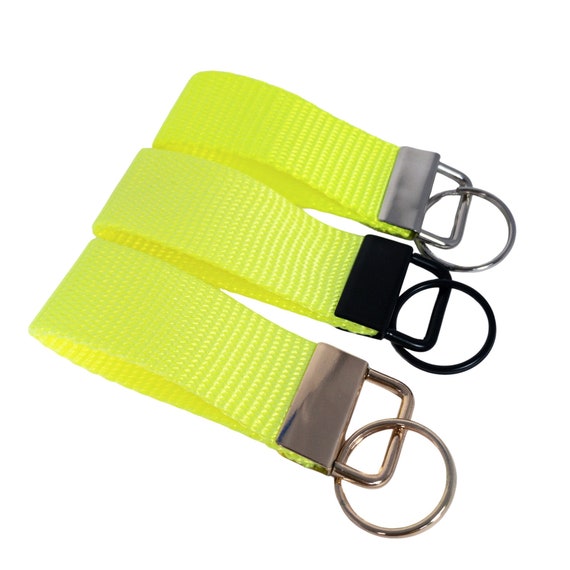 Neon Fluorescent Yellow Key Fob Wristlet 3 or | Etsy