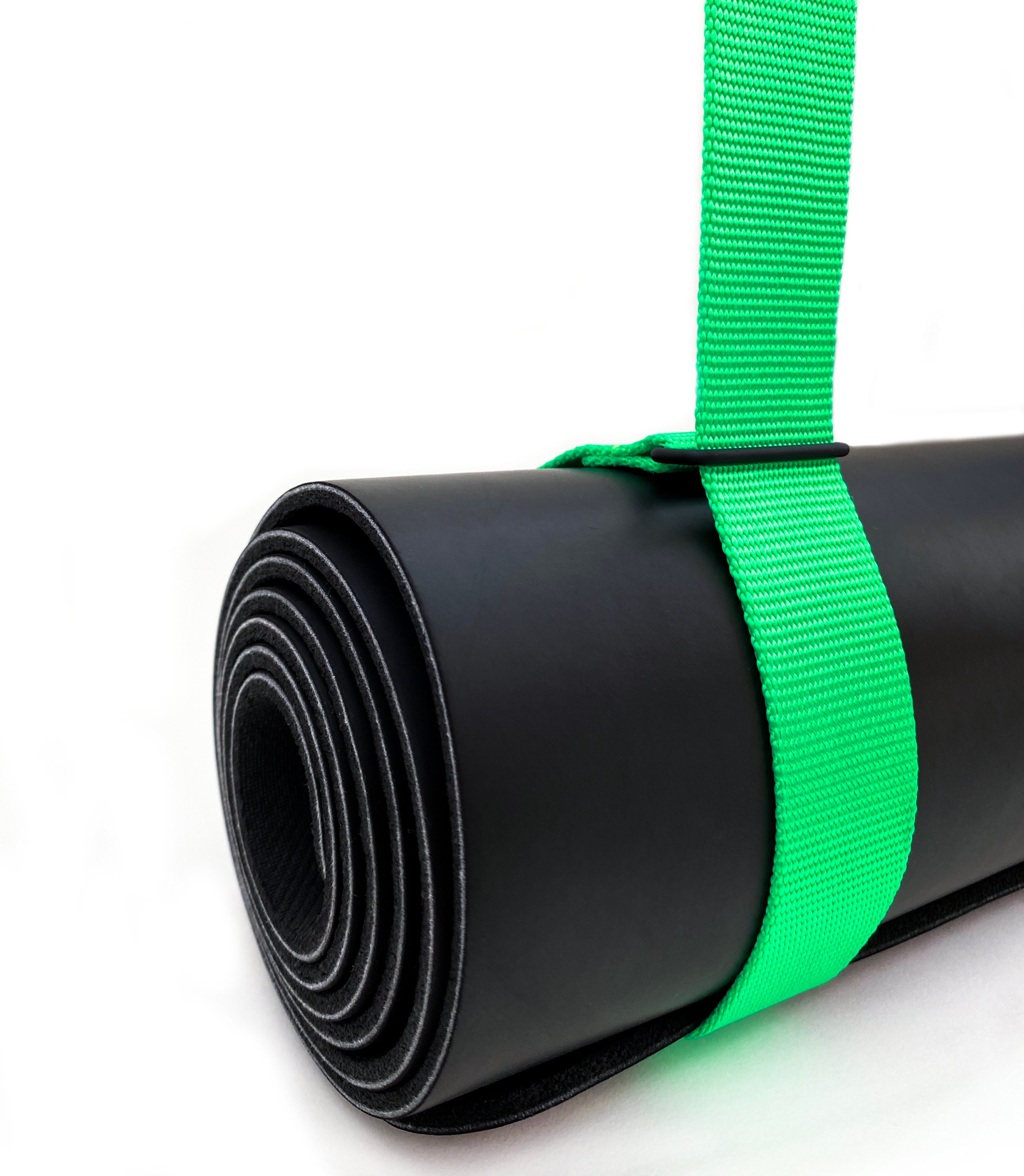 2-in-1 Neon Hot Green Yoga Mat Carrying Stretching Strap | Etsy