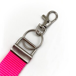 Neon Hot Pink Key Fob Wristlet - 3" or 5.5" - Optional Swivel Clasp - Etsy