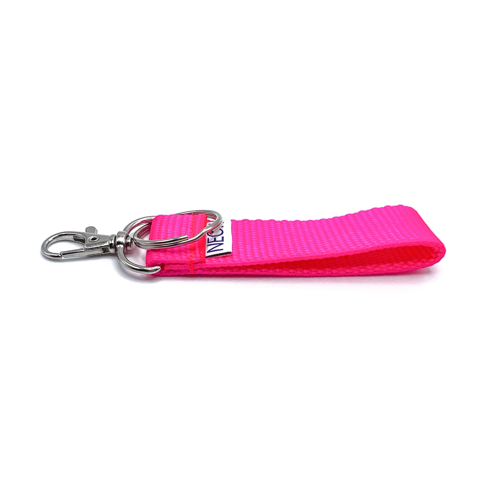 Neon Hot Pink Mini Keychain Wristlet Small Key Fob Swivel - Etsy