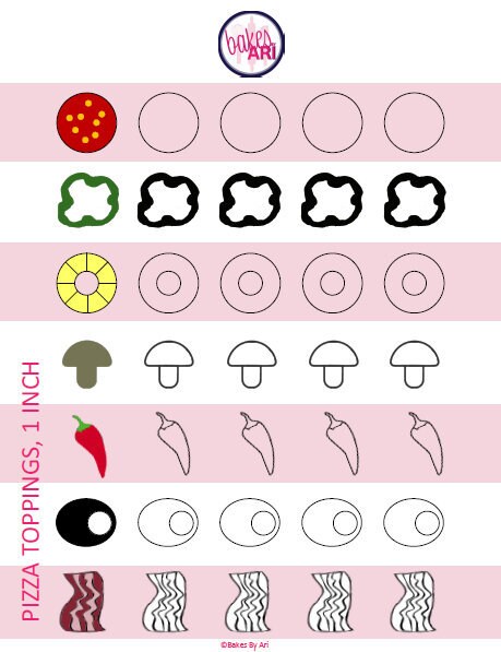 Pizza Topping Templates