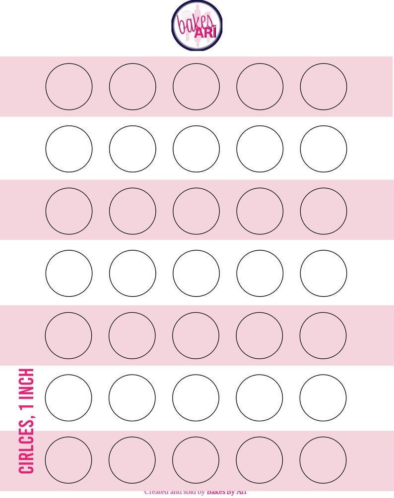Circles 7 Royal Icing Transfer Sheets - Etsy