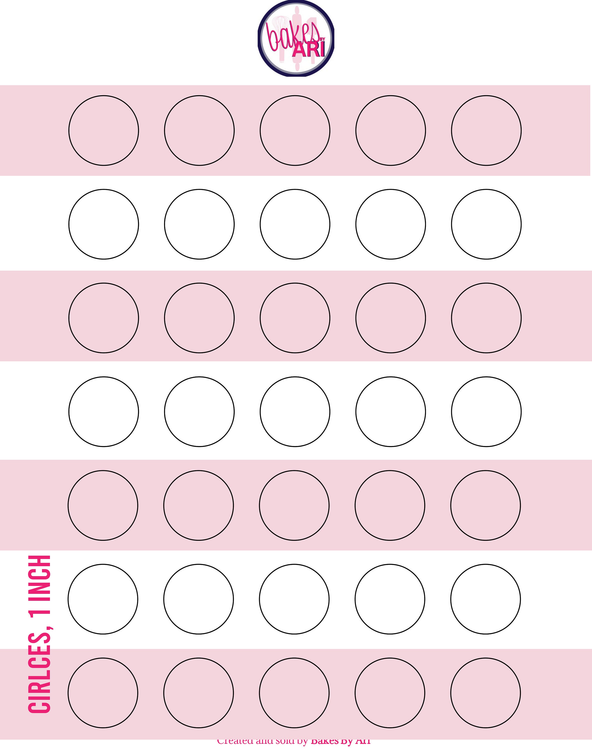 Circles 7 Royal Icing Transfer Sheets - Etsy