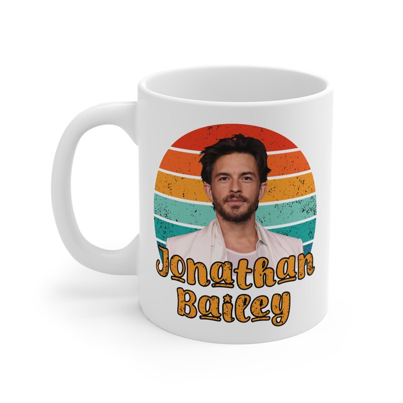 Jonathan Bailey Mug, White Mug With Sunset Retro Style, BLZ005 - Etsy