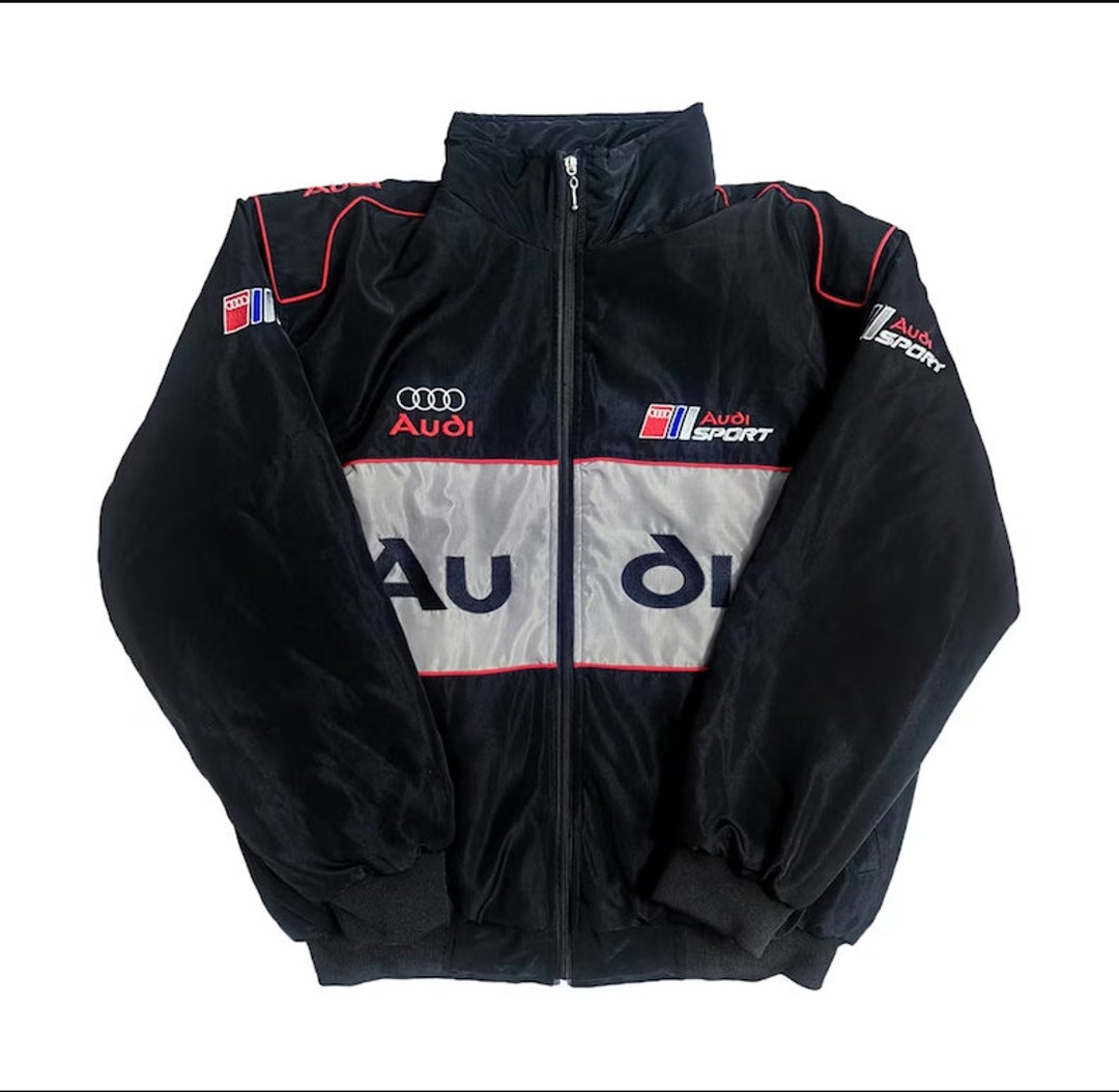 Black Audi Racing Jacket F1 Streetwear Bomber - Etsy