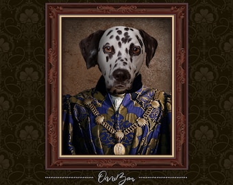 Custom King Pet Portrait . Custom King Animal Portrait . | Etsy