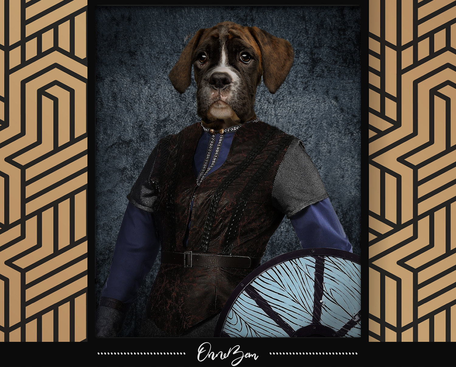 Custom Viking Pet Portrait . Viking Pet Portrait . Viking Pet Drawing ...