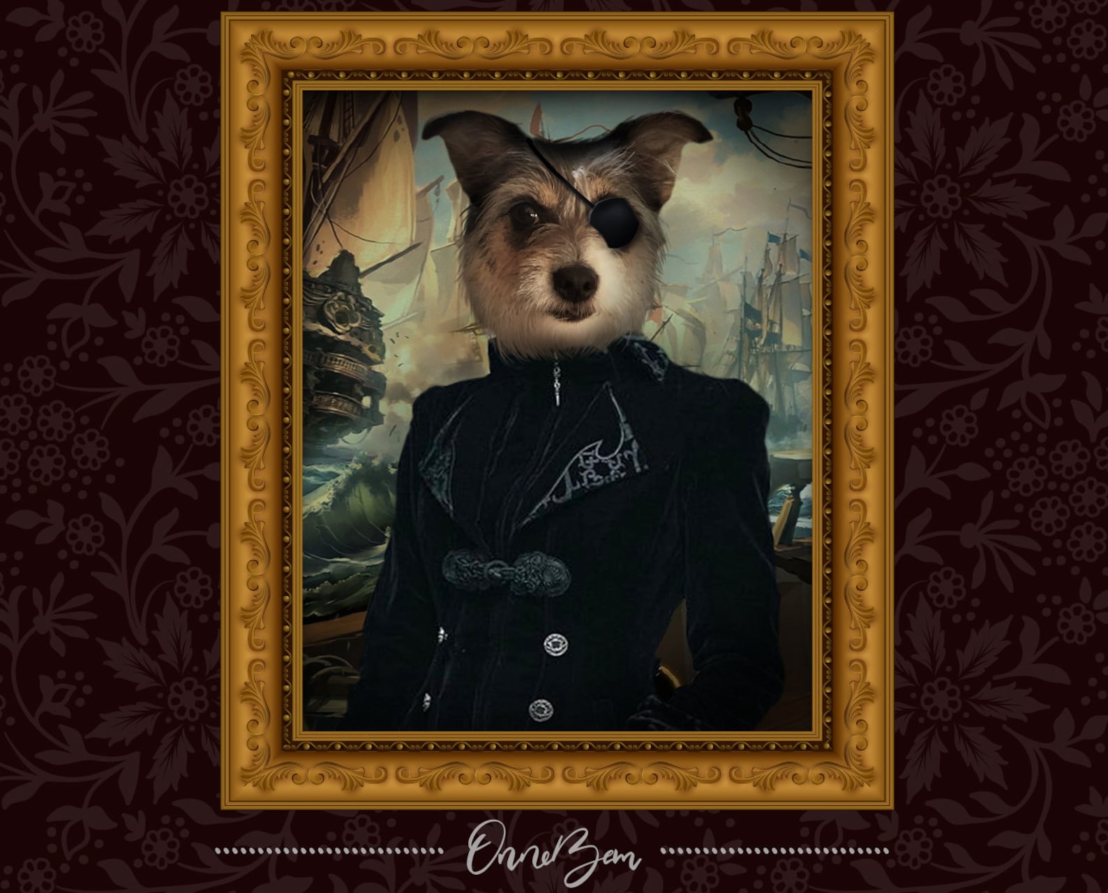 Custom Pirate Pet Portrait | Classic Pet Portrait | Custom Pirate ...