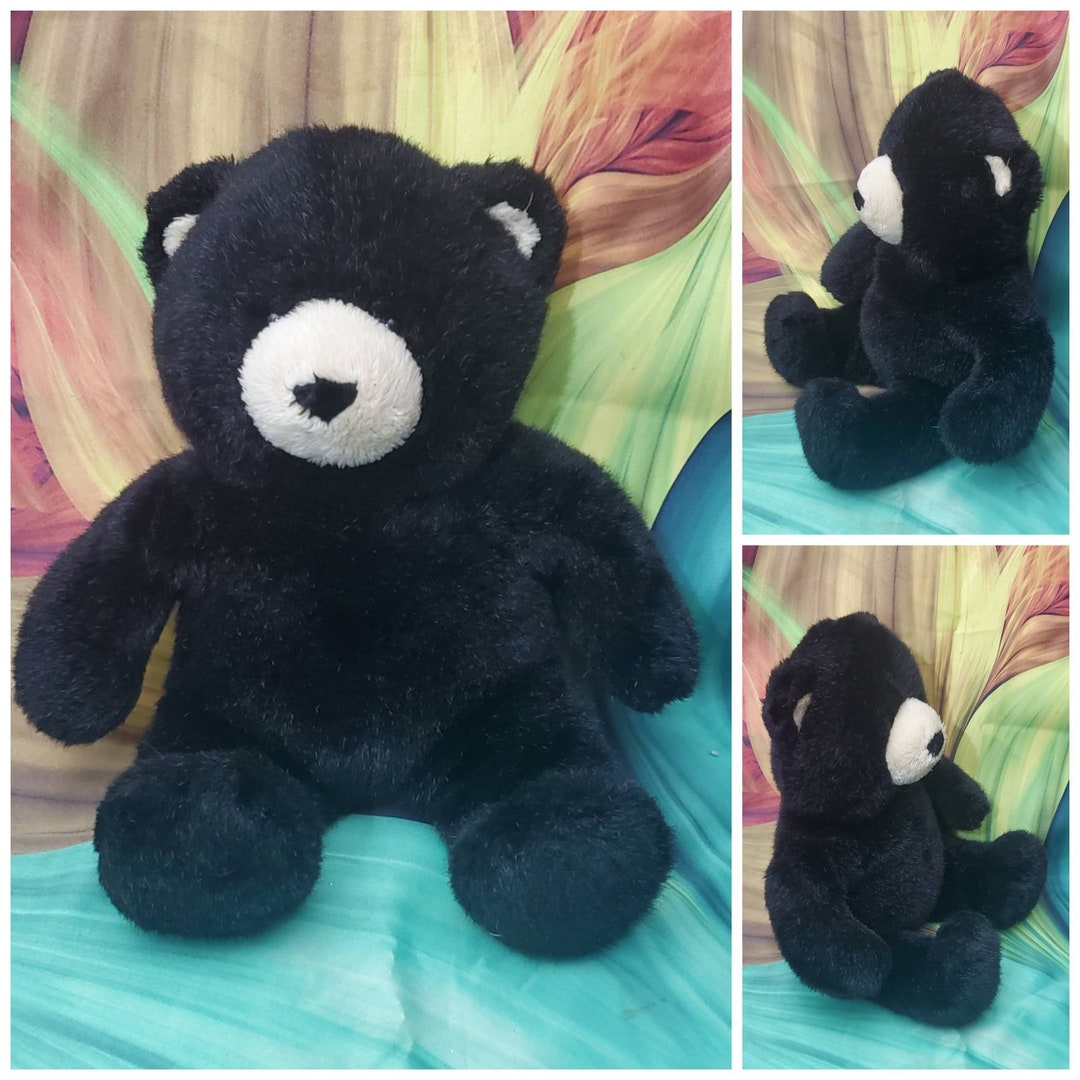Retired Vintage 1997 Build A Bear Black Tan Sleek Grizzly Bear Plush ...