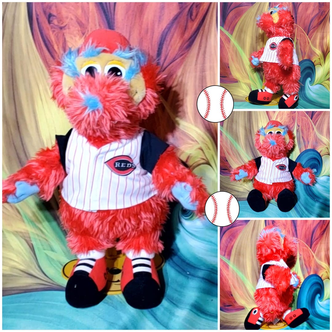 Build A Bear Cincinnati Reds Mascot Gapper Baseball 20 Stuffed Plush W ...