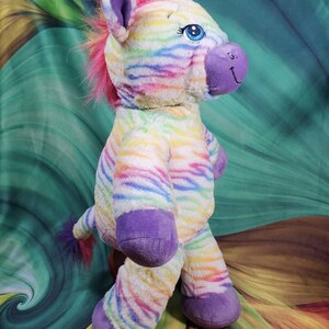 Build a Bear Zebra Rainbow Striped Plush Stuffed Animal 17" Toy - Etsy