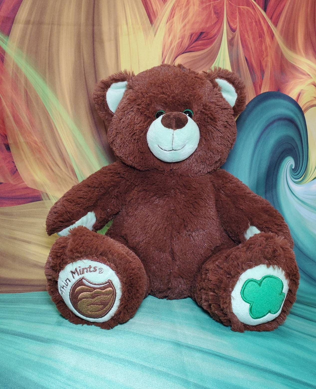 15" Build-a-bear Girl Scouts Plush Thin Mints Teddy Bear Stuffed Toy ...