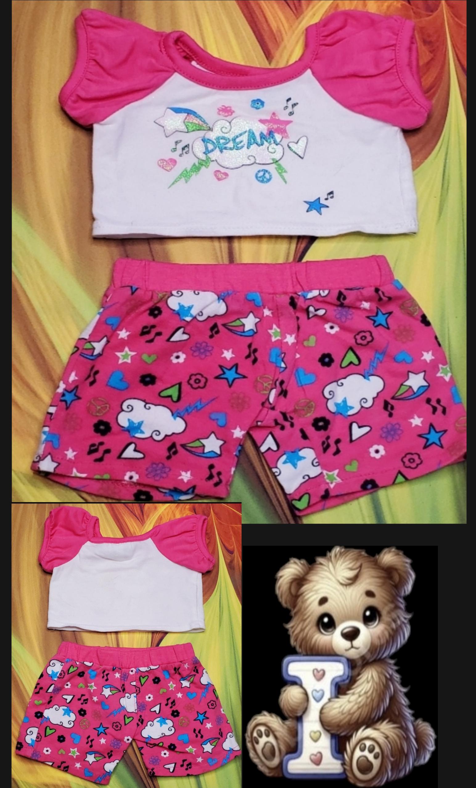 Build A Bear Outfit Shirt Denim Tulle Shorts Skirt Teddy Clothes Boys ...
