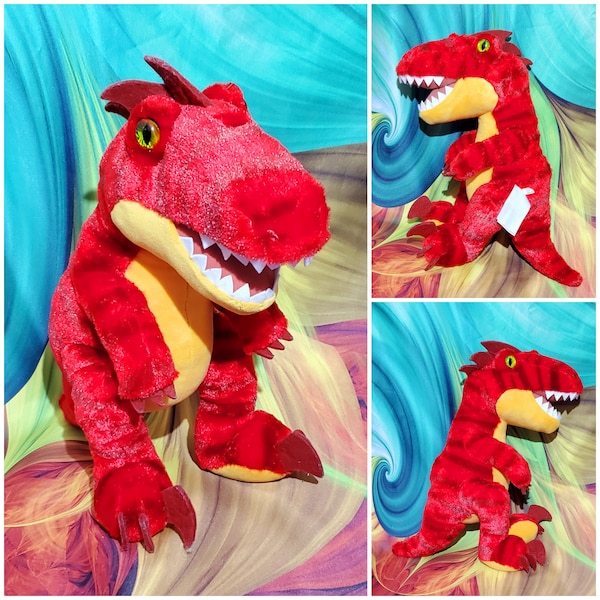 Dino Raptor Plush - Etsy