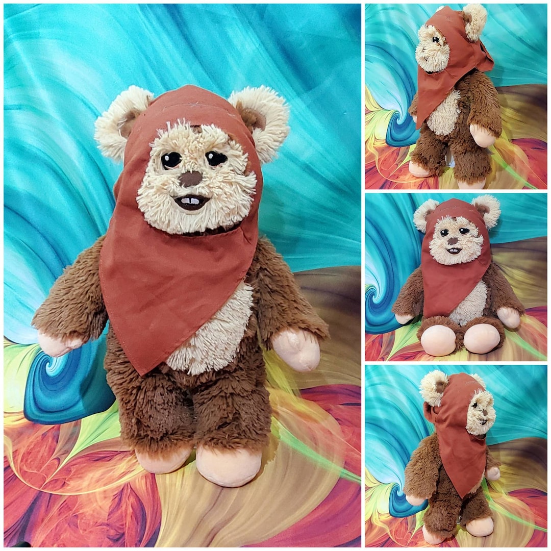 18" Build A Bear EWOK WICKET With Hood Star Wars BABW Plush Stuffed ...