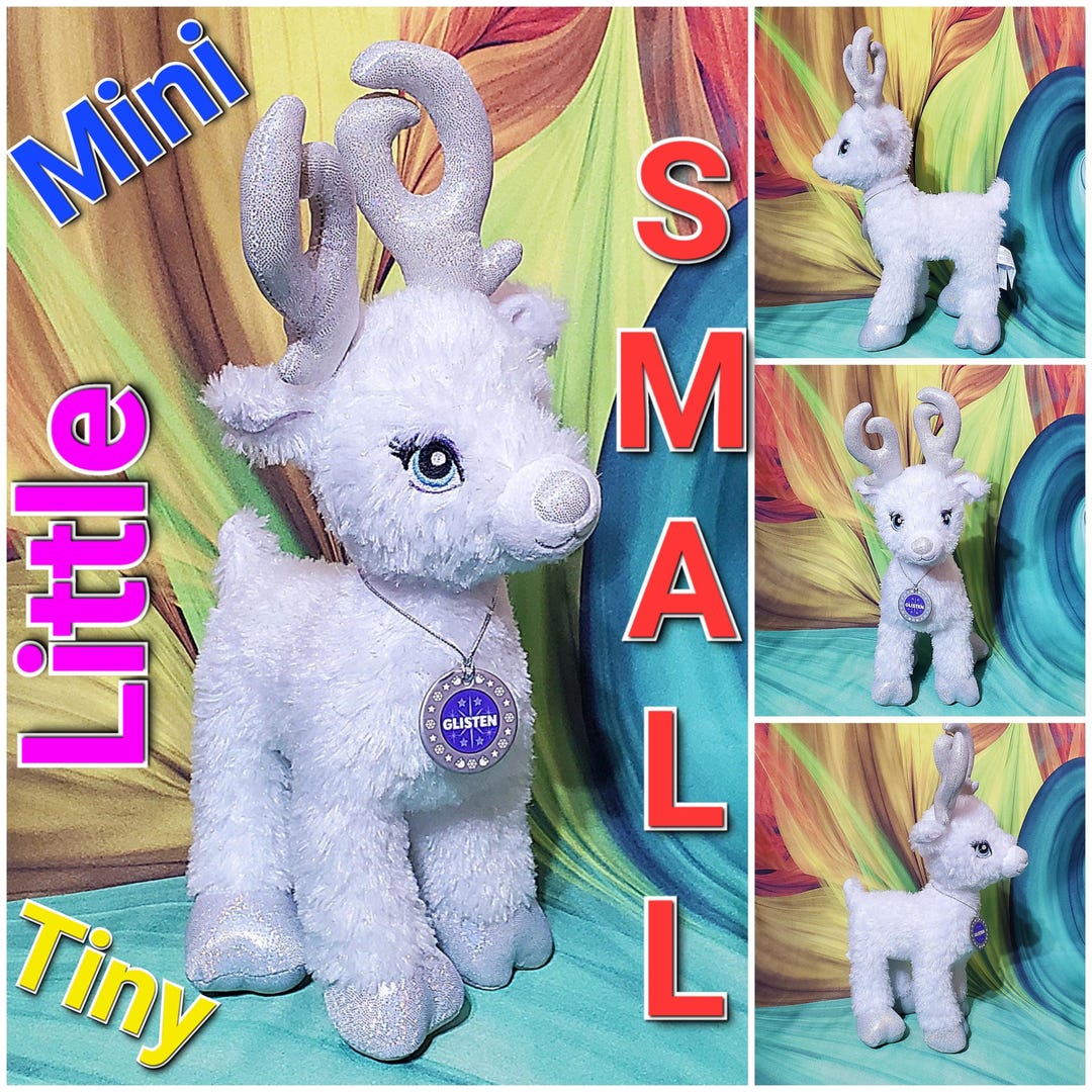 Build-a-bear Workshop White Silver Reindeer Glisten Employee Exclusive ...