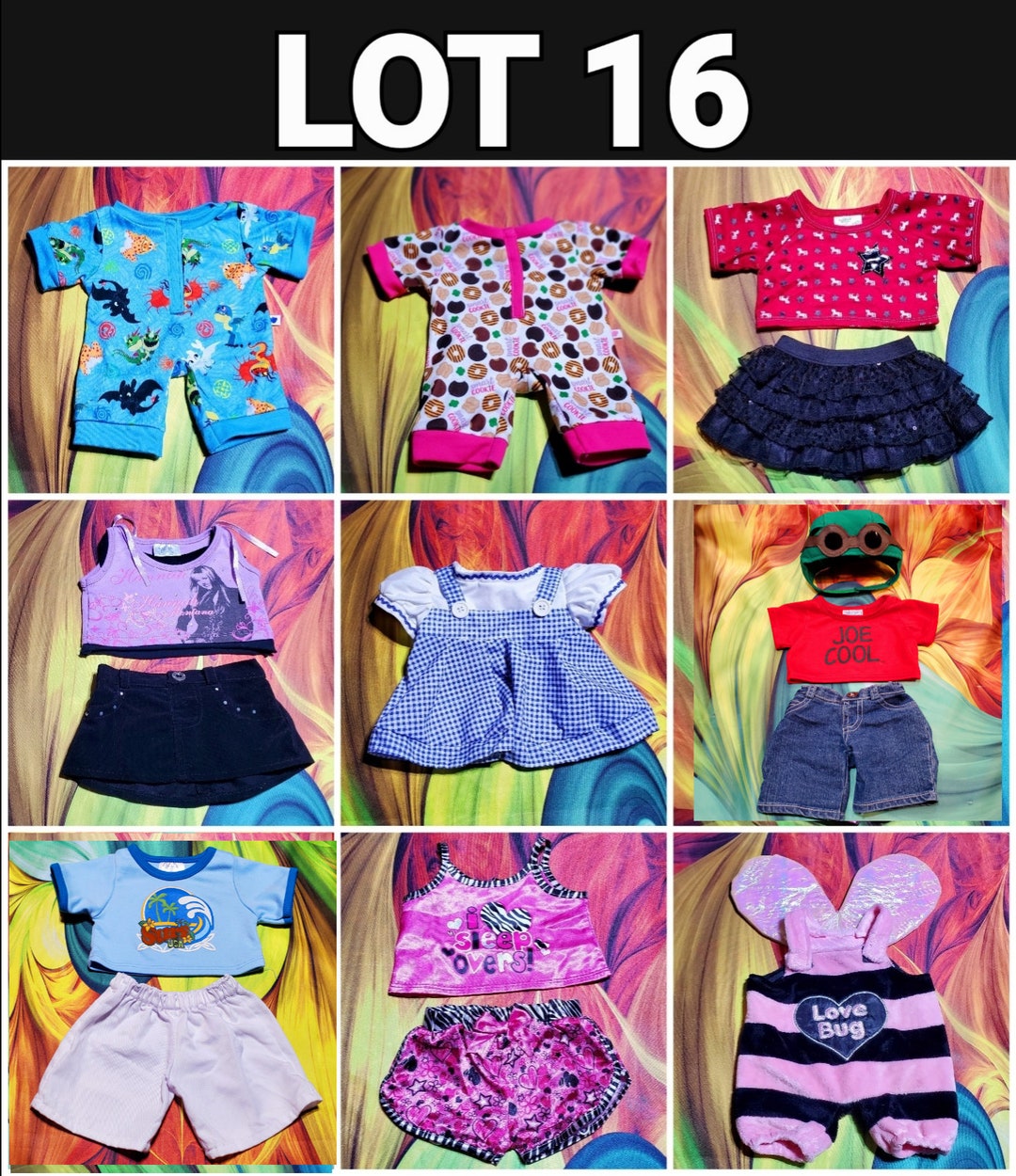 Build A Bear Boy Girl Teddy Clothes Shirt Shorts Skirt Pants Outfit Lot ...