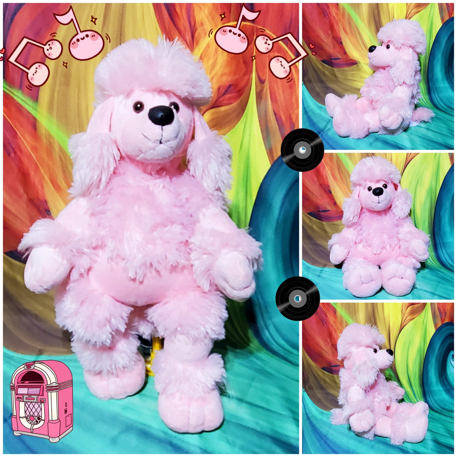 18" Build A Bear Pink Poodle Puppy Dog Plush Toy BABW Stuffed Animal ...