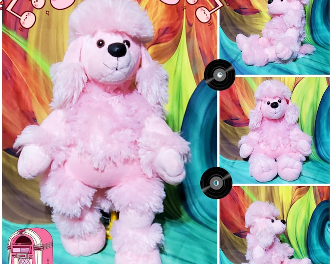 18" Build A Bear Pink Poodle Puppy Dog Plush Toy BABW Stuffed Animal ...