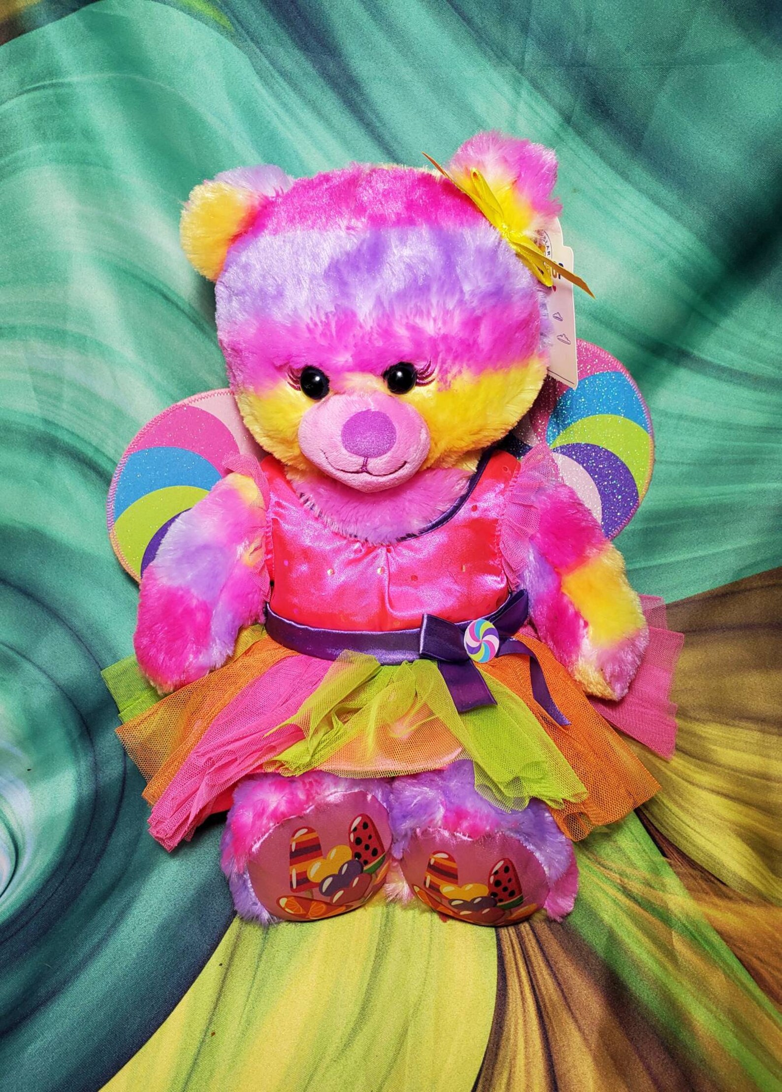 Build A Bear Tropical Popsicle Teddy Tie Dye Rainbow w/ Lolly | Etsy