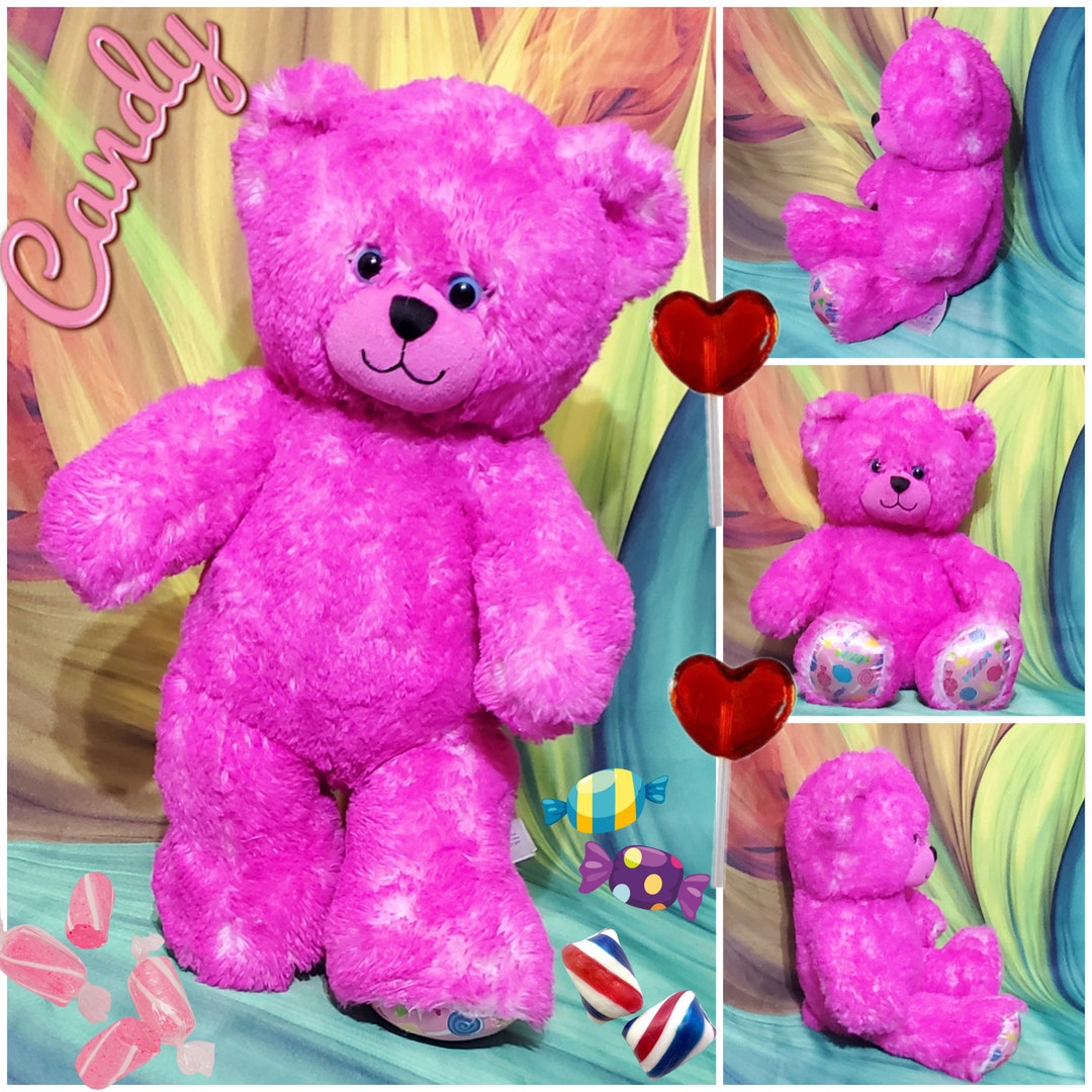 Build a Bear CANDY POP Pink Bear Plush RETIRED 16” Stuffed Animal. B102 ...