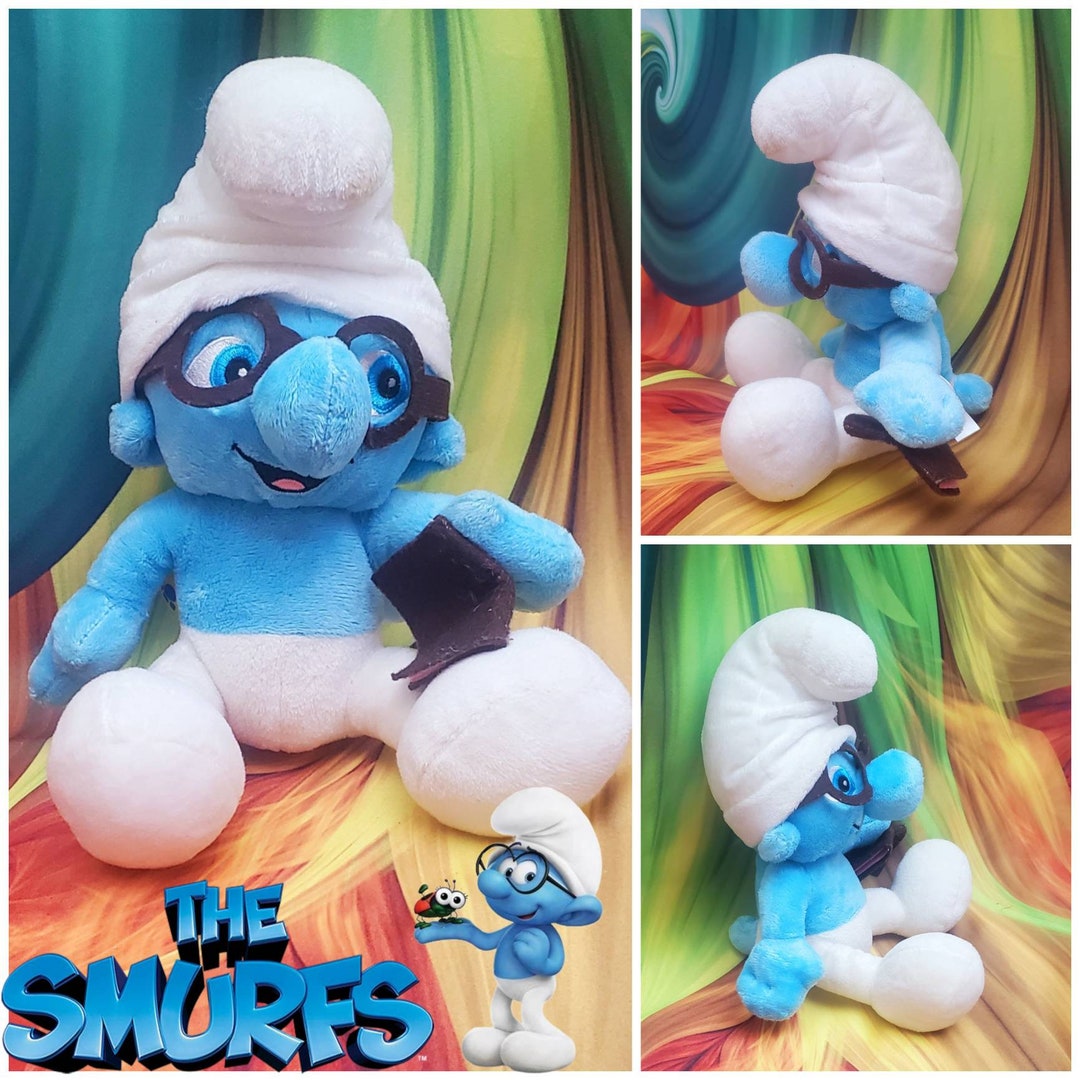 9" Build A Bear the Smurfs Brainy Smurf Smollfry Buddy Stuffed Plush - Etsy