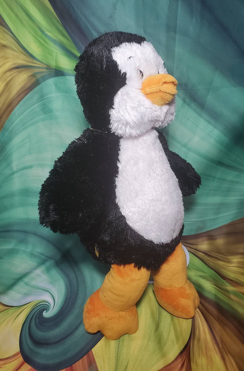 Build A Bear Black & White Sparkling Baby Duck Bird Penguin | Etsy