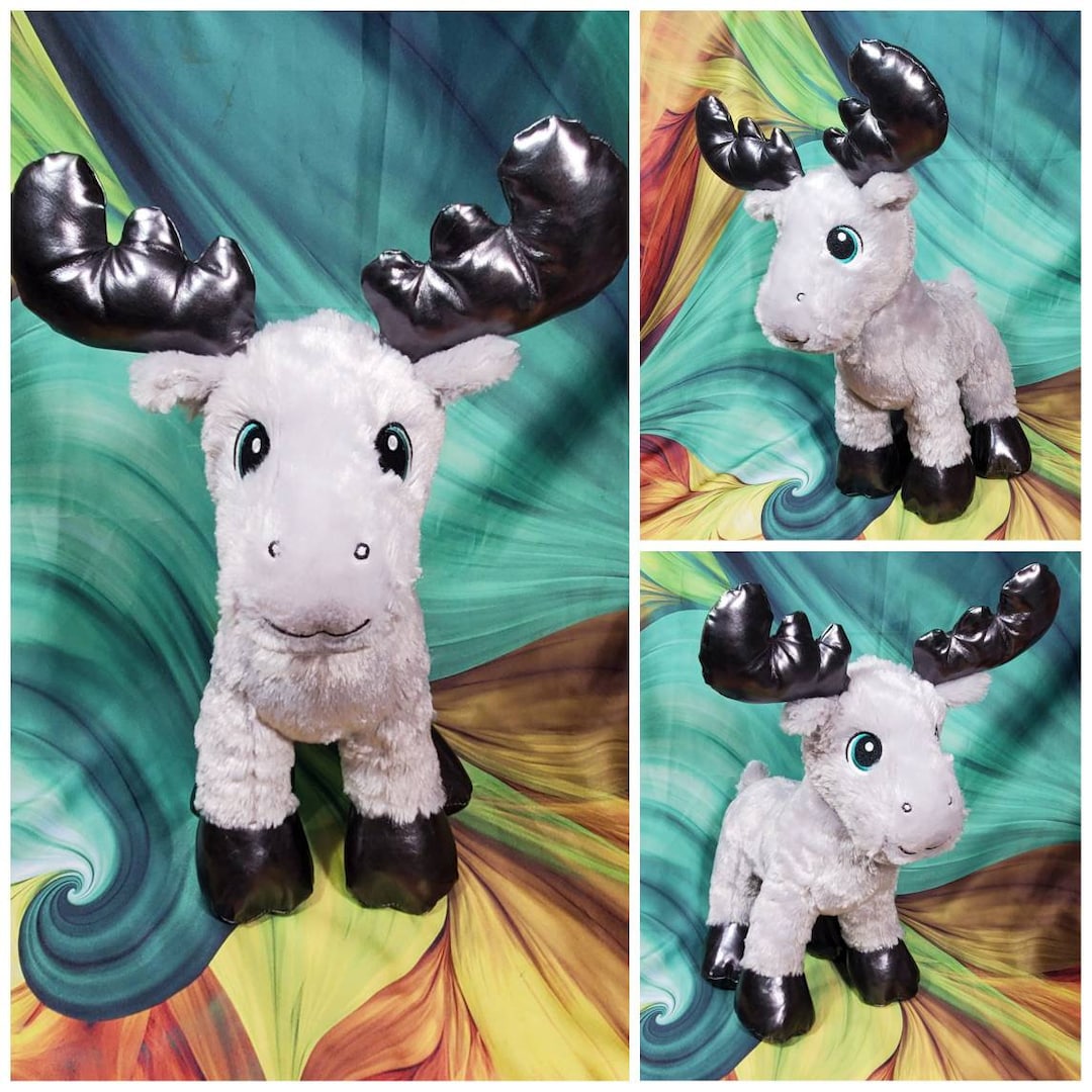 Build A Bear Workshop Gray Gust Moose 15" Plush Stuffed BAB Animal ...