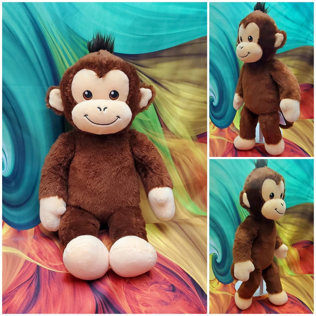 16" Build a Bear Smiling Monkey Chimp Ape Plush Stuffed BABW Toy - Etsy