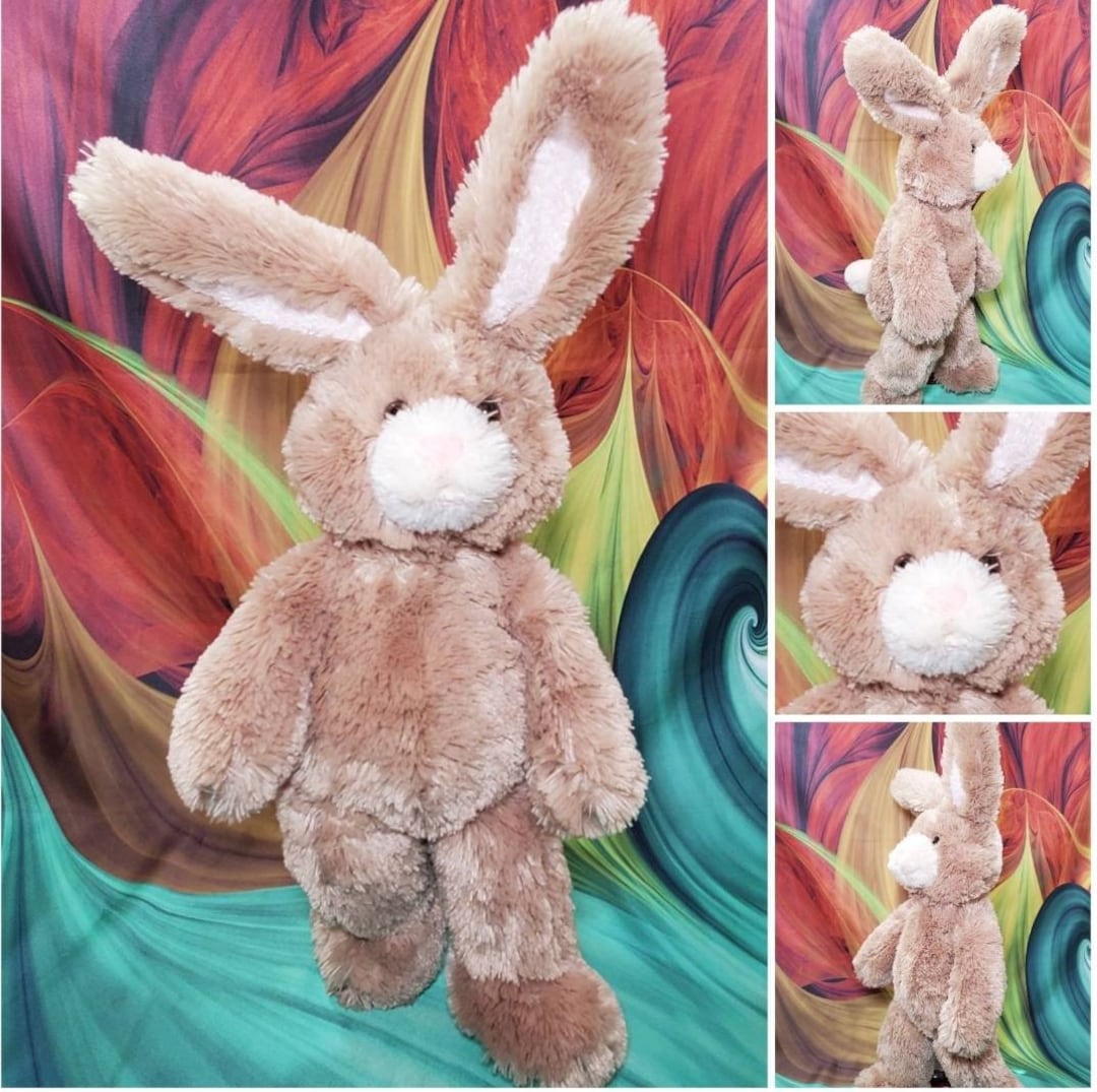 19" Build a Bear Brown Tan MOCHA Bunny Rabbit Posable Ears Plush ...