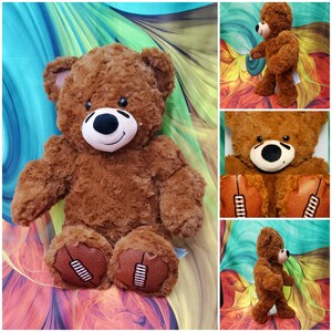 18 Build A Bear Football Player Teddy Pigskin Feet Ears Brown Stuffed ...