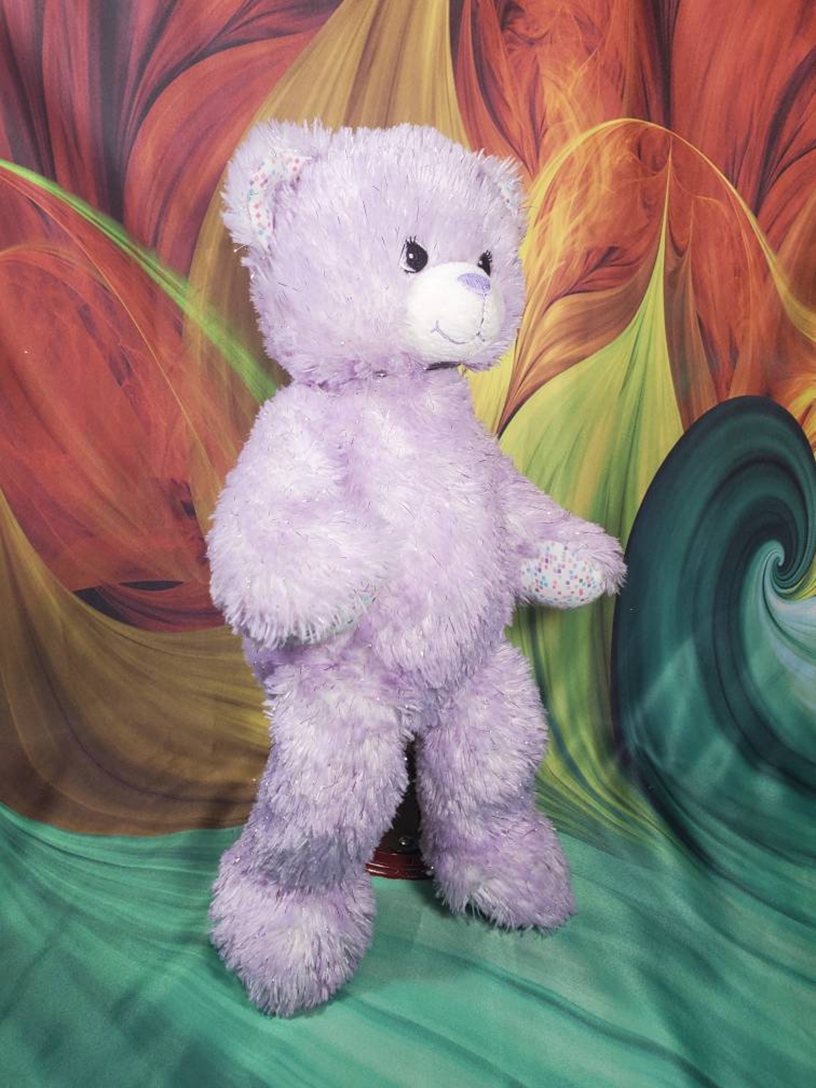 16" Build a Bear Icarly Sparkly Purple Plush BABW Stuffed Disney Teddy ...