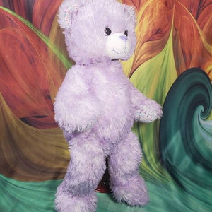 16" Build a Bear Icarly Sparkly Purple Plush BABW Stuffed Disney Teddy ...