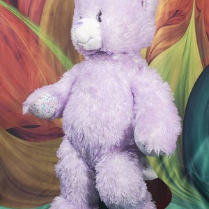 16" Build a Bear Icarly Sparkly Purple Plush BABW Stuffed Disney Teddy ...