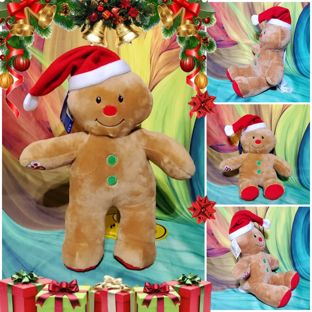 Build a Bear Gingerbread Boy Man Buddy 16" Stuffed Plush Teddy ...