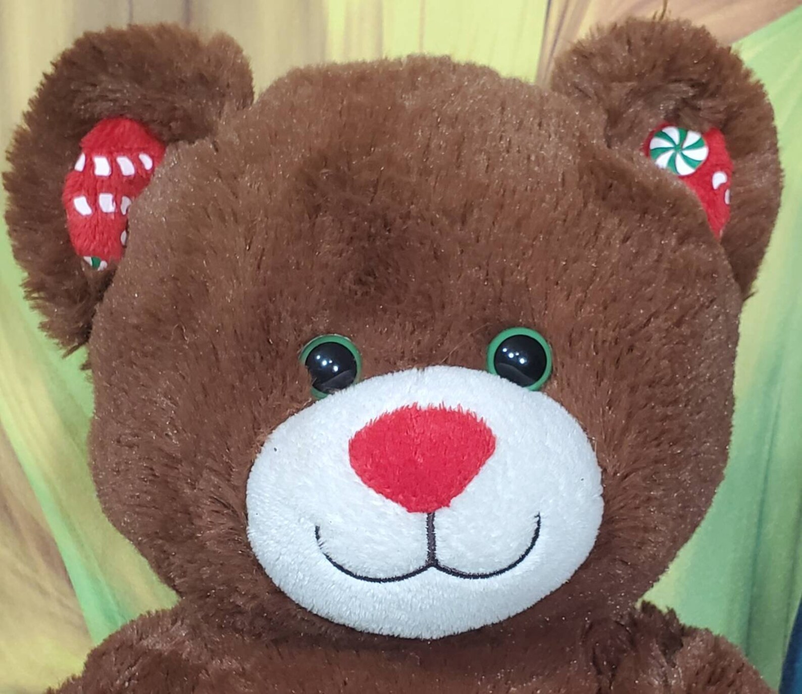 Build A Bear Peppermint Kisses Candy Cane Christmas Brown 16” Plush BAB ...