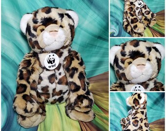 Build A Bear Leopard Cheetah Plush Cat WWF 15 Stuffed Plush BABW World ...