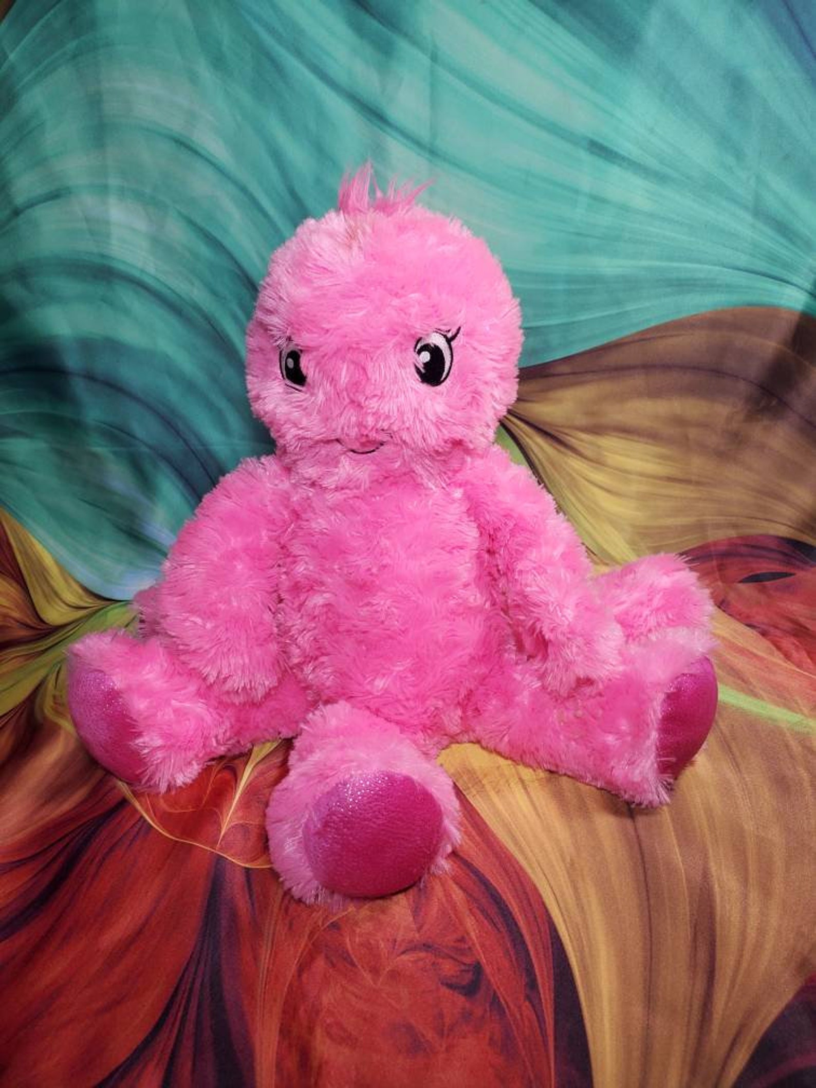Build a Bear Octopus Plush Pink Sparkle 18 Octo Fun BABW | Etsy