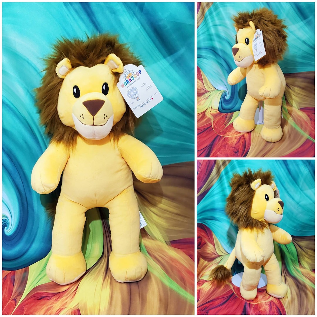 16" Build-a-bear Yellow WILD LION King of the Jungle Stuffed Plush - Etsy
