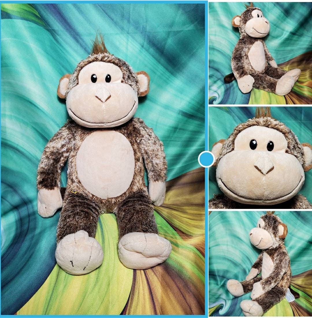 19" Build a Bear Monkey Chimp Ape Plush Toy Frosted Blended Tie Dye Brown Tan - Etsy