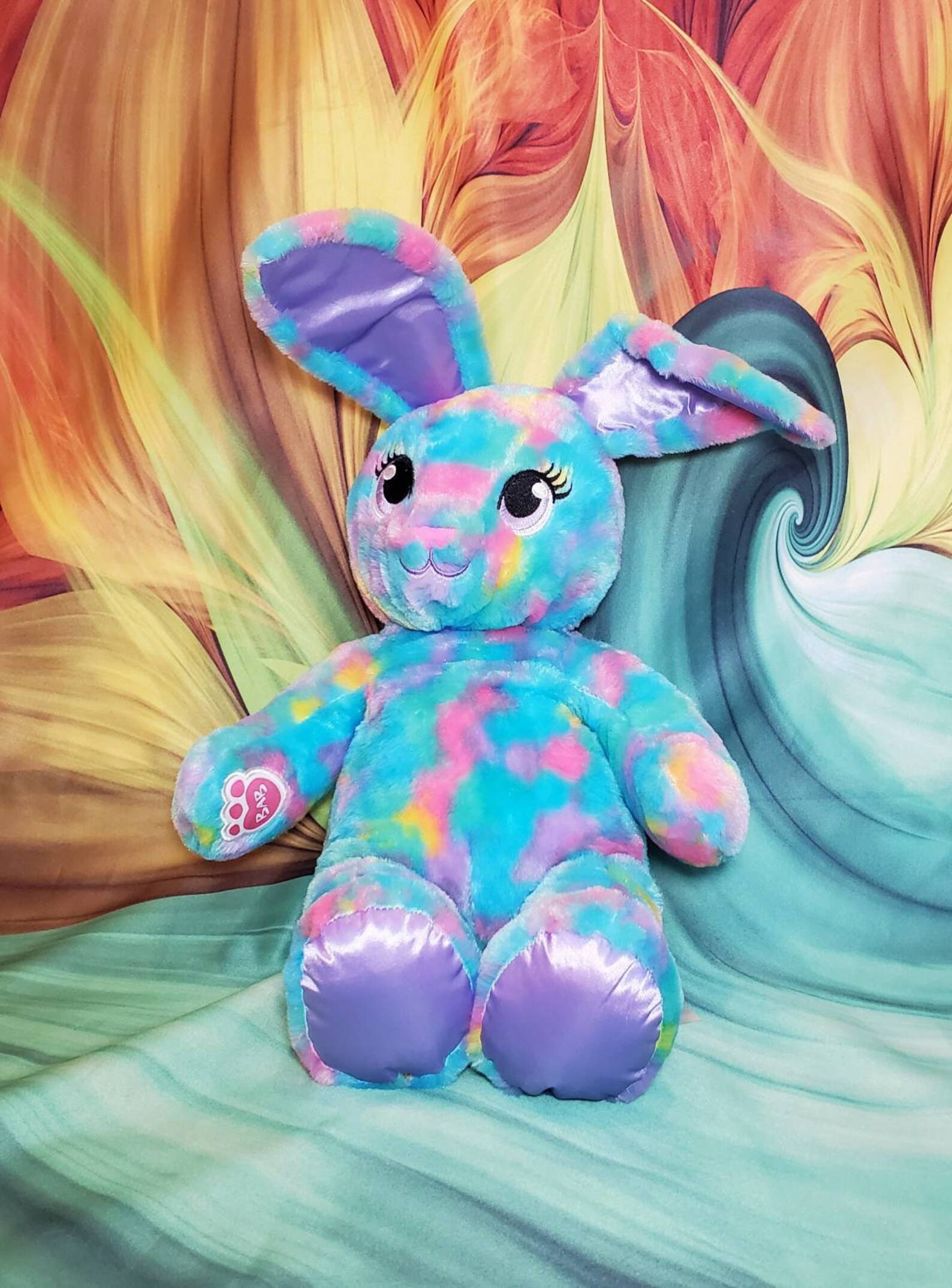 Build A Bear Bunny Rabbit Color Burst Stuffed BABW Easter Egg - Etsy