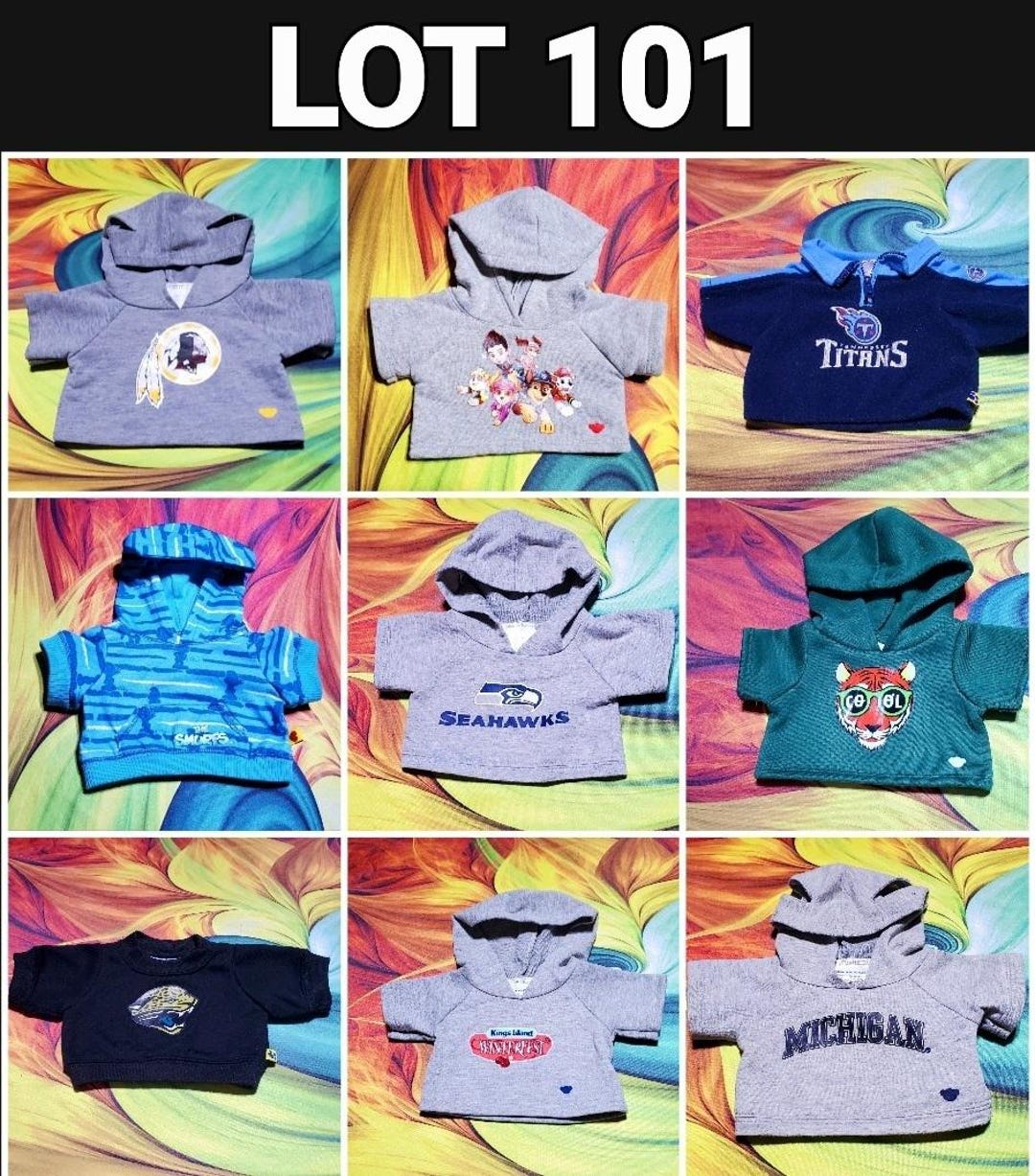 Build A Bear Hooded Character Sweatshirts Shirt Teddy Clothes Smurfs ...