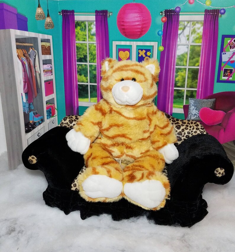 Build A Bear Orange Striped Tabby Cat Plush Tiger 17 BABW | Etsy