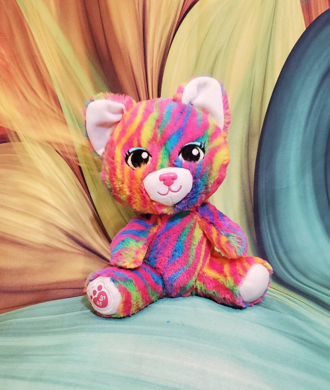 9 Build A Bear Cat Small Fry Buddy Plush Rainbow Striped | Etsy