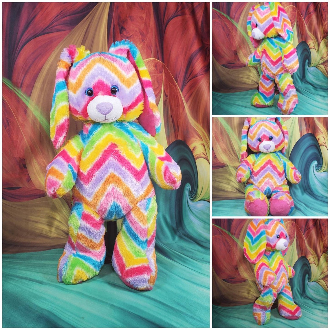 16 Build A Bear Zig Zag Rainbow Rabbit Easter Bunny BABW - Etsy