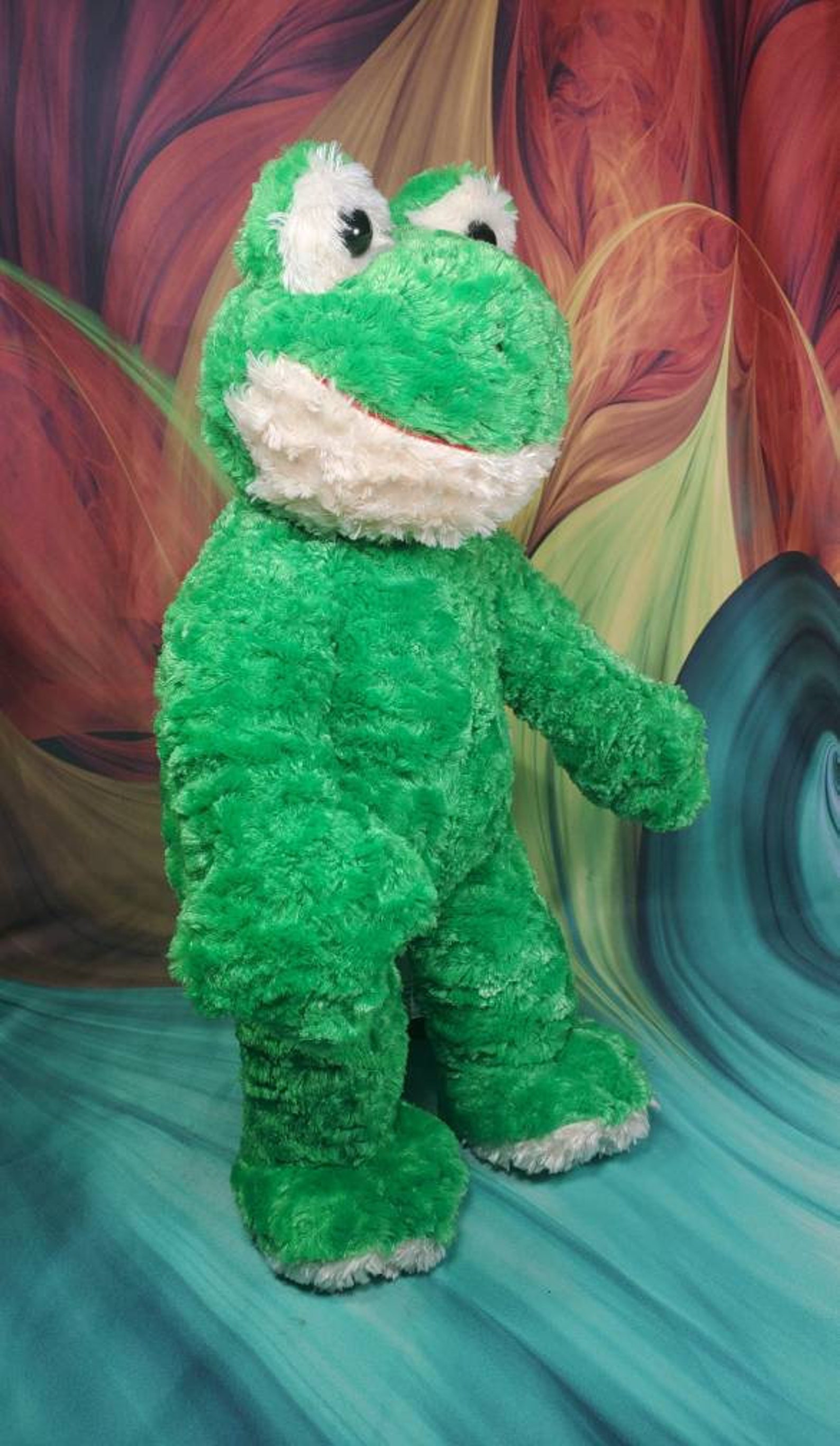 15 Build A Bear Green Smiling Frog Curly Stuffed BABW - Etsy